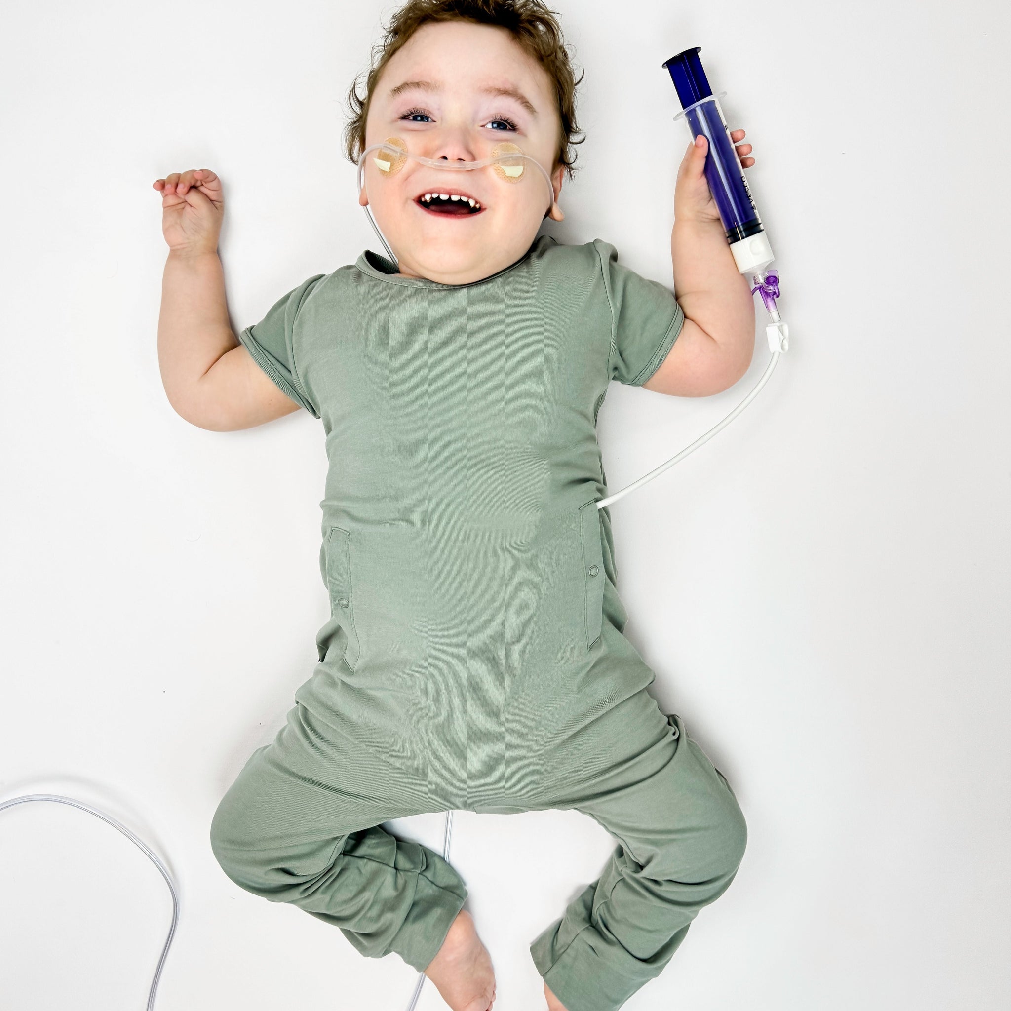 Seagrass Adaptive Tube Access Short Long Romper