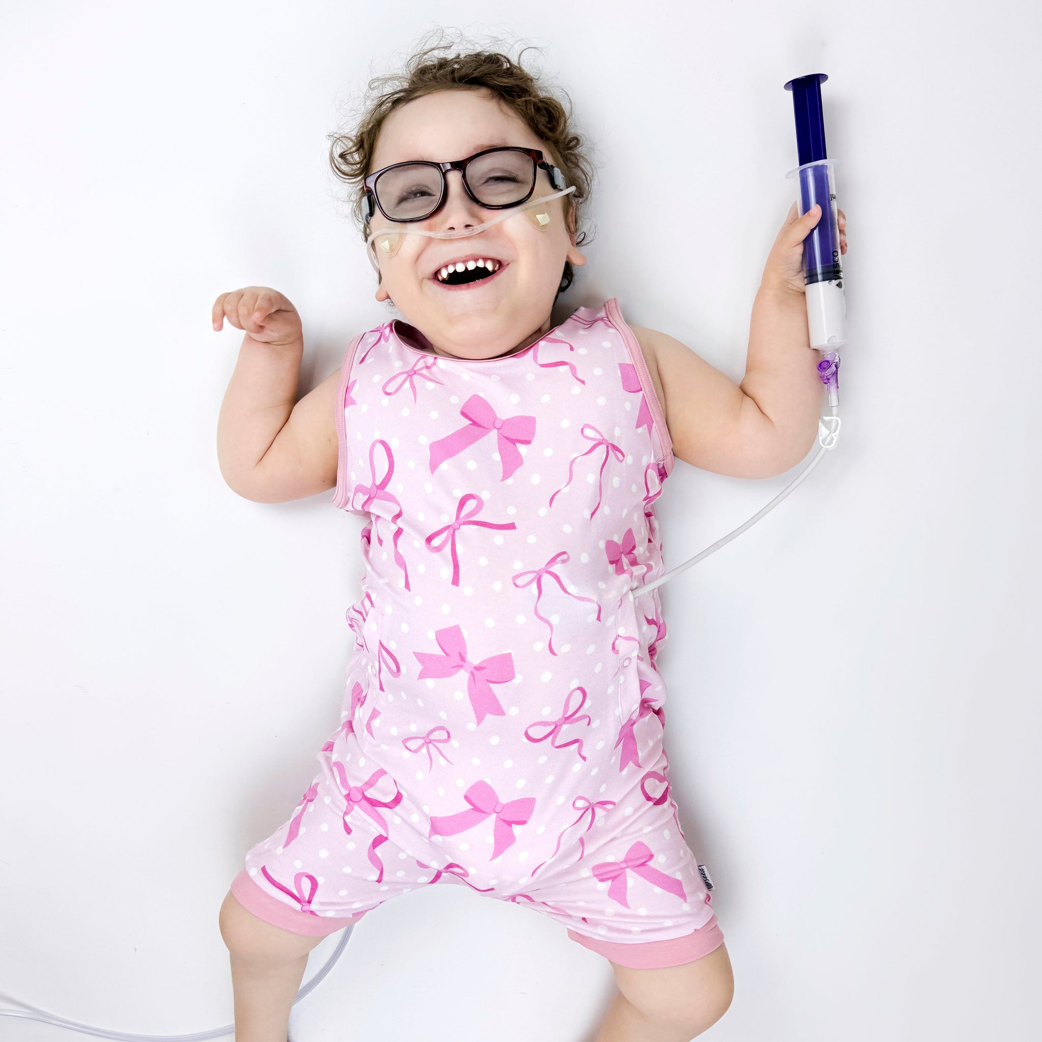 Lovely Loops Adaptive Tube Access Sleeveless Shorty Romper