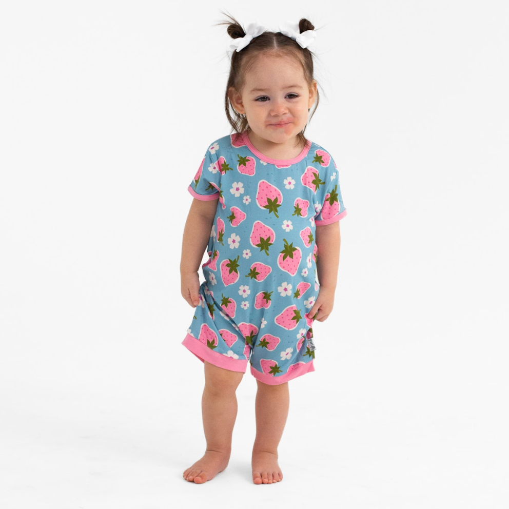Strawberry Fields Shorty Romper