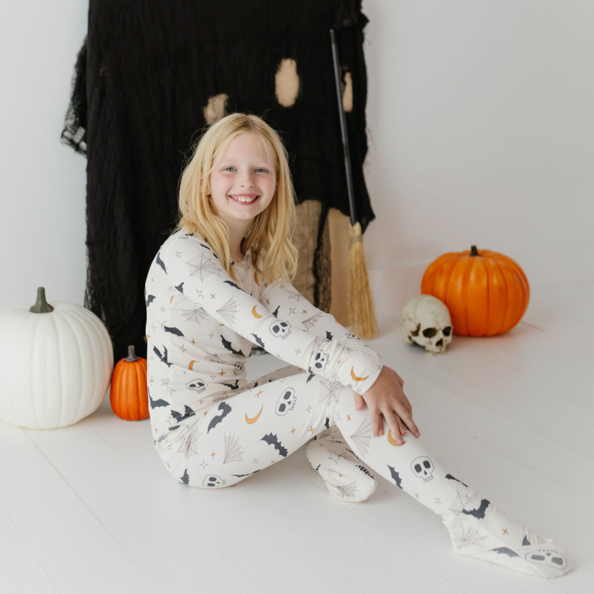 Bats & Boneheads All Wrapped Up Kid's Two Piece Jammie Set